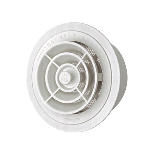 レジスターのグリル部は容易に取りはずすことができますので、クーラー等の配管時には、グリル部を取りはずしてください。 本体サイズ(mm):φ134×D50。【材質】レジスター:ASA樹脂、アレルフィルター。適用パイプ:SU-100特(100×...