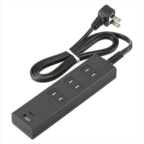 雷軽減素子内蔵で落雷時のダメージ軽減。USBType-CはPD(PowerDelivery)対応、最大18Wで急速充電。USB差込口はType-C×1、Type-A×1。TypeA+TypeC両方使用時、合計3.4A出力。AC差込口(3口)...