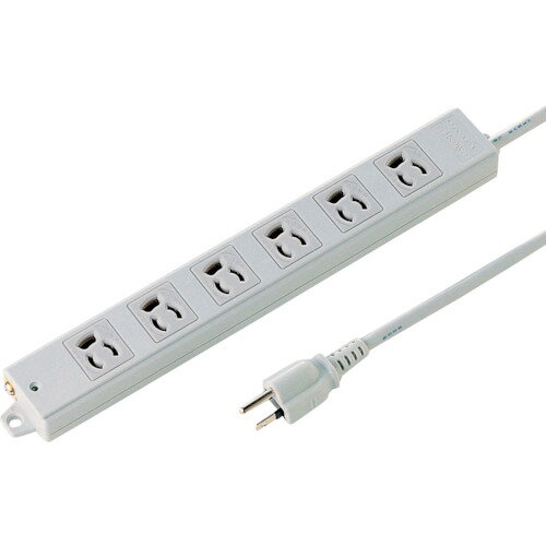 6個口・3P抜け止め、VCTFコード仕様、3Pプラグ(絶縁キャップ付き)のタップです。電源状態が確認できる通電ランプ付きです。裏面にマグネットが付いているので、スチールのデスクなどに仮固定することができます。メンテナンスがしやすく便利です。...