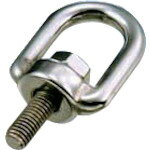 回転するアイの付いたボルトです。 使用荷重(kN):0.49。D(mm):6。L(mm):33。B(mm):14。W(mm):15。H(mm):14.5。 お届けの日時指定は出来ません。ご了承願います。使用用途を守ってご使用ください。