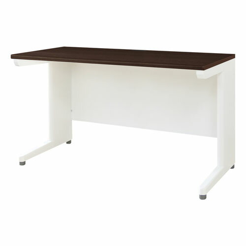 奥行をスリムにすることで空間を有効活用。新時代のスタンダードデスクです。 外寸/幅1200×奥行600×高さ700mmカラー/本体:ホワイト、天板:ダークブラウン(木目調)材質/天板:パーティクルボード・メラミン化粧板、脚フレーム・幕板:ス...
