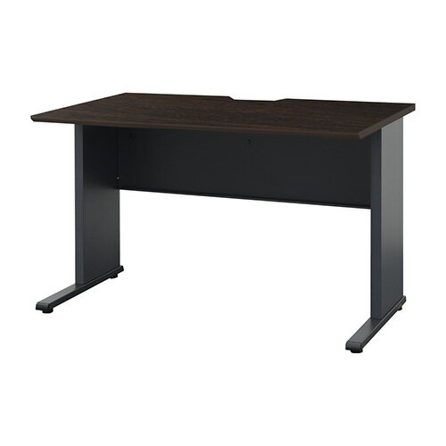 エッジは斜めにカットした上質な作りの天板と、どっしりとした脚部が高級感を演出。天板までは720mmとゆったりした高さで、大き目の肘付チェアをしまったり、脚を組んだりする余裕があります。オプションで引出しを付けて収納を増やすことも可能です。天...