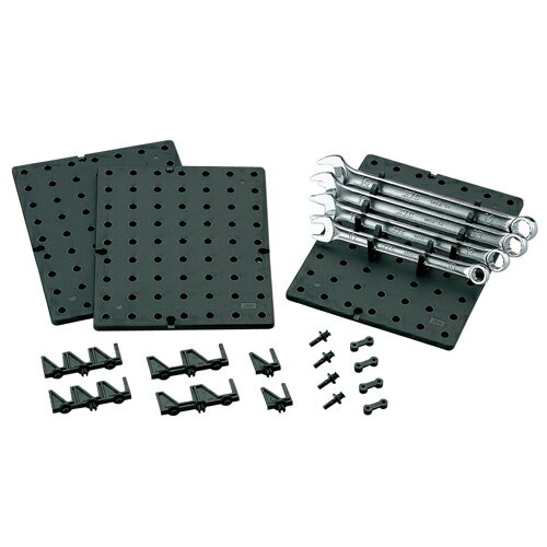 ●工具箱やキャビネット内の工具をすっきり収納できます。 ●【用途】ツールケースに入れて、レンチ類を収納できるラック。【機能・特徴】工具箱やキャビネット内の工具をすっきり収納補助具です。ベースの組換えやラックピンの配置が自由にできるので、自分...