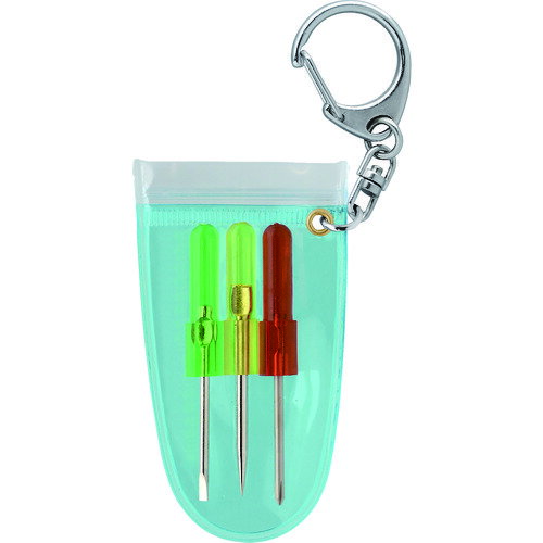 プラス、マイナス精密ドライバーと針の3本セットです。 刃先：（−）、（＋）No.2相当。セット内容：（−）1.8、（＋）00、針。 使用用途を守ってご使用ください。日時指定はお受けできません。