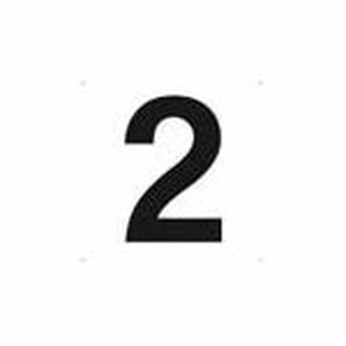 屋内外使用可能です。通り芯表示板としても使用可能です。番号管理に便利です。 表示内容：数字「2」。取付仕様：穴4ヵ所ビス止め(ビス別売)。縦(mm)：420。横(mm)：420。厚さ(mm)：1。穴径(mm)：4。 使用用途を守ってご使用く...