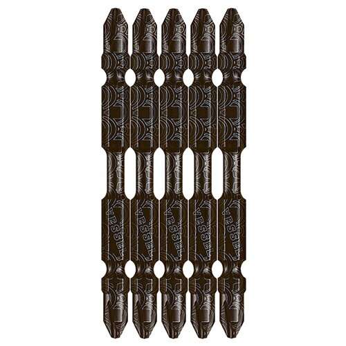 ●5本組。●サイズ：+No.2。●全長：82mm。●マグネタイザー付ビットクリップ付属。●材質：特殊鋼、樹脂、磁石。 【用途】電動工具に取りつけてネジ締め作業。【機能・特徴】先端のリブ形状がネジ締め時の負荷を抑制し、刃先がねじれず高耐久です...