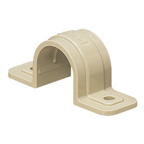 PF管をねじにて固定します。 ●サドル内側の突起が管の谷部にくい込み、確実に固定でき、管のズレが生じません。 ●未来工業のPF管両サドル　リブ有りをDCMでは販売しております。その他の住宅設備も多数取扱っております。 ●色:ベージュ ●リブ...