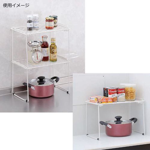 しっかりした作りのキッチン収納棚です。棚同士で積み重ねることができ、スペースにあわせた収納を作ることができます。スチール棚で、水切りなど様々な場面に使用できます。 サイズ:幅39×奥行25×高さ27cm。耐荷重:5kg。 使用用途以外で使用...