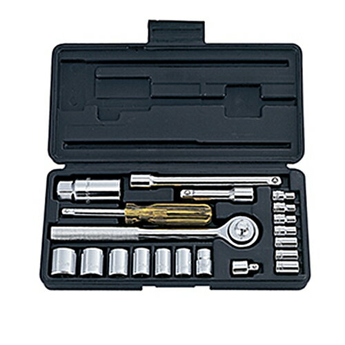 車の保守点検その他の作業用工具に ●車やバイク・自転車の保守・点検、家庭でのDIYに最適。 ●携帯や車載に便利なブローケース入り。 ●ラチェットハンドルで作業が楽々。 ●BALの21PCソケットレンチセットをDCMでは販売しております。その...