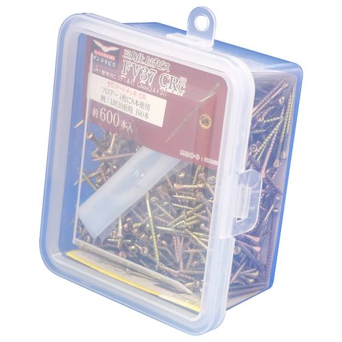 ●Cboxサイズ:112x60x131。●専用ビット1本付。●600本入。 ●フロアー、羽目板、化粧、細工物、家具、建具、アイデア色々！●ダンドリビスの三角極細　FV37CR　クロメート　CboxをDCMでは販売しております。その他の木ネジ...