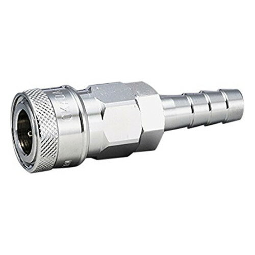 ●普及型(ワンウェイ・ボールロック型)です。 ●普及型(ワンウェイ・ボールロック型)です。 ●材質は鋼(クロームメッキ)です。 ●素材：鋼(クロームメッキ)。 ●適用ホース：1/4。 ●サイズ：L(MM)72.5xA(MM)30xB(MM)...