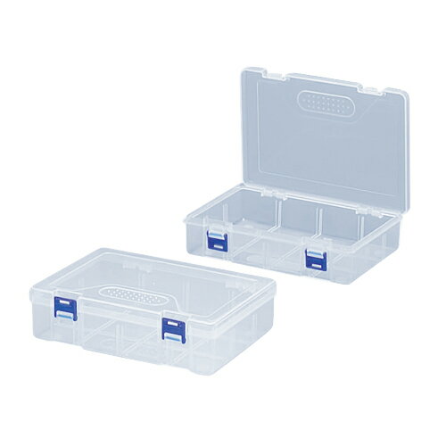 収納性・利便性・使いやすさを考えた小物収納ケースです。 ●【用途】パーツ等小物類の収納。 ●【機能・特長】持ち易いボディ型ハンドルです。蝶番・バックルはオール別部品を使用し、耐久性抜群です。深底タイプでタップリ収納できます。積み重ねが可能で...