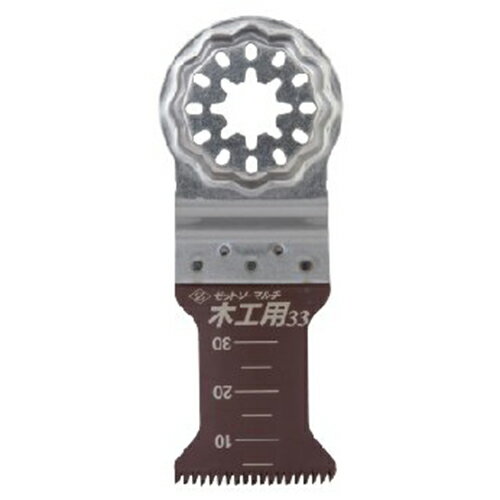 丸鋸や手引き鋸の入らない狭い場所での使用に力を発揮します。 【用途】木材全般・合板・集成材の切断。【機能・特徴】スターロック(プラス・マックス含む)、OIS規格(マキタ・日立・ボッシュ)に取付け可能です。ハイスバイメタルで熱に強く、耐久性抜...