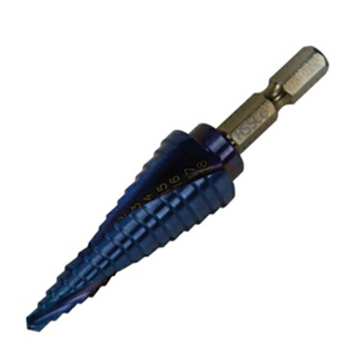 1mm刻みでスムーズに穴あけが可能なステップドリル。 ●【用途】軟鉄・ステンレス・銅合金・プラスチック等への穴あけ作業。 ●【機能・特長】窒化チタンコーティングです。コバルトハイス採用のステップドリルです。切りくずの排出がスムーズな、スパイ...