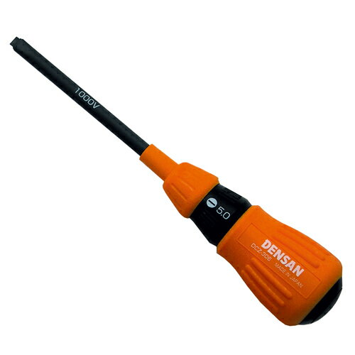 電気・通信設備工事等の作業に最適です。 ●【用途】ネジの締め付け、緩め作業等電設作業。 ●【機能・特長】短絡(ショート)防止、安全性・耐久性の二重被覆です。すべりにくく疲れにくいクッショングリップです。 ●サイズ:(-)5.0mm×100m...