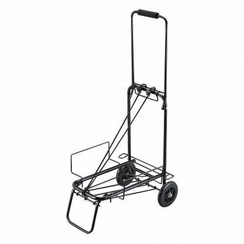 ガードを取り付けてポリタンクを簡単固定! ●ポリタンク18L2個積載可能(サイズにより適合しない場合があります)。 ●材質:本体:鉄(エポキシ樹脂塗装)、持ち手:ウレタンフォーム、タイヤ:ポリ塩化ビニル、ホイールポリプロピレン、ロープ:合成...