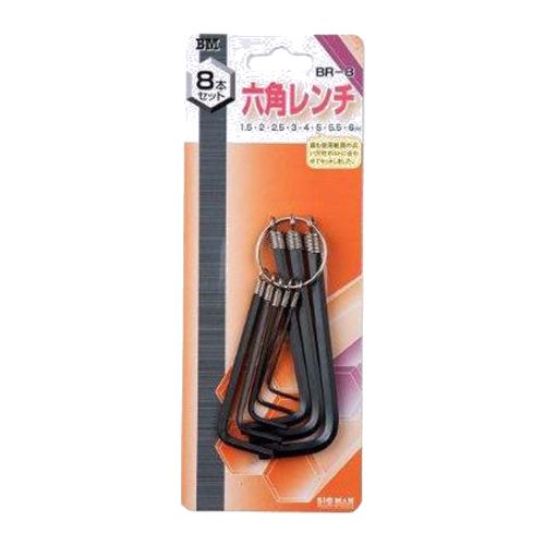8本セット:1.5、2、2.5、3、4、5、5.5、6mm。