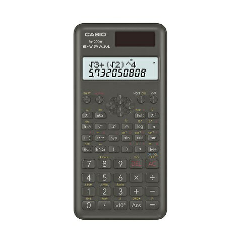 2行表示　9メモリー　199関数。 ●関数電卓。 ●簡単操作のセンターカーソルキー。 ●書式通り入力方式。 ●指数表示指定。 ●基本関数。 ●分数計算。 ●時間計算60進・10進数。 ●双曲線関数・逆双曲線関数。 ●リプレイ機能。 ●アンサ...