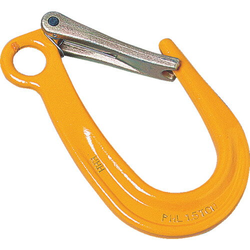 口幅が広くふところが大きいので、直接敷き鉄板や径の太い物などを引っ掛けることができます。鍛造性の丈夫なラッチ付きです。 基本使用荷重(t)：0.75。全長(mm)：170。幅(mm)：114。H(mm)：170。L(mm)：114。寸法(m...