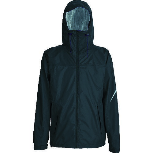 雨天時の野外作業。上着の背面、左腕には安全性を高めるリフレクタープリント付です。フードを使用しない時は、丸めて収納が可能です。 色:ブラック。サイズ:4L。ウエスト(cm):102〜126。股下(cm):79。身長(cm):180〜185。...