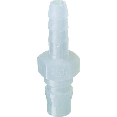 ワンタッチ接続方式で、簡単に取付・取り外しができます。食品分野、ケミカル・メディカル分野に採用されています。 相手側ホースサイズ(mm)：Φ7。六角対辺(mm)：17。最高使用圧力(MPa)：0.7Mpa。使用流体：水・溶剤(都度確認要)。...