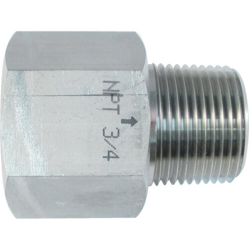 NPT(アメリカネジ)外ネジからPT内ネジへのネジ変換に ●PT外ネジからNPT(アメリカネジ)内ネジへのネジ変換に。 ●接続口径D1:NPT3/4。 ●接続口径D2:Rc3/4。 ●六角対辺(mm):36。 ●お届け時間の指定は承れません...