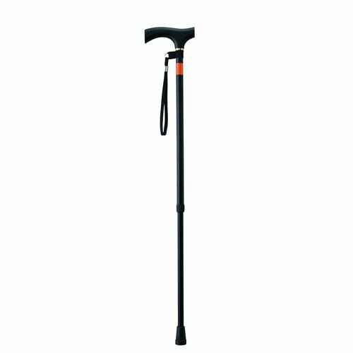 シンプルなデザイン ●重量300g　アルミ製　反射シール付折畳式杖です。 ●Tacaofのアルミピッチ付杖をDCMでは販売しております。その他の生活雑貨・介護用品も多数取扱っております。 ●寸法:70~88cm　7ポジション。 下記の方は使...