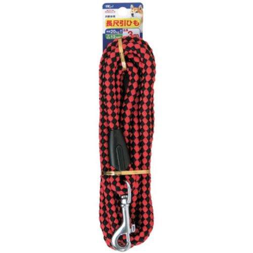 ベーシックな柄の犬用丸紐リード(長尺)。持ち手とナスカン金属の接続部分は丈夫なプラスチックでカバー。 商品サイズ/直径:12mm、リード長さ:3000mm。適応体重:20kgまで。対象:中型犬。材質:ポリプロピレン。 本商品はペット用の商品...