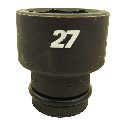 インパクトレンチに取り付けて使用するショートタイプのソケットです。 ●【用途】ナット・ボルト等の締めつけ、緩め作業。 ●【機能・特長】ピンロック式で、ピンとOリングで保持します。 ●対辺寸法:27mm(1-1/16inch)。 ●全長:45...