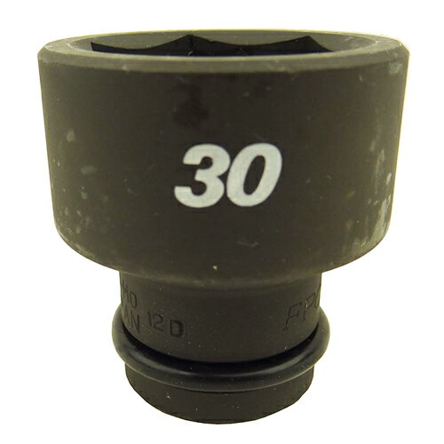インパクトレンチに取り付けて使用するショートタイプのソケットです。 ●【用途】ナット・ボルト等の締めつけ、緩め作業。 ●【機能・特長】ピンロック式で、ピンとOリングで保持します。 ●対辺寸法:30mm(1-3/16inch)。 ●全長:47...