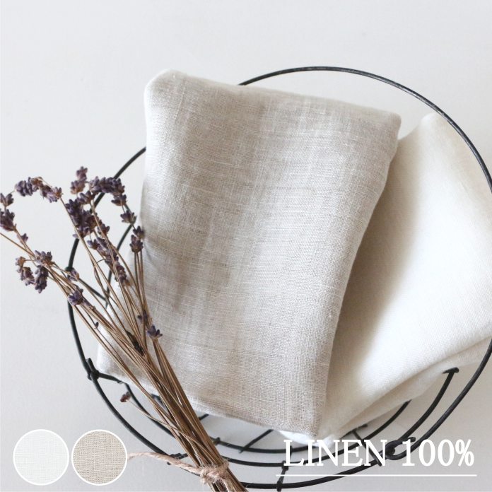 【 Linen　WGauze 】リネンWガーゼ / 生地巾120cm　/ ※30cm以上10cm単位でカット　 フランス産の原料を使用したリネンダブルガーゼです。二重構造の独特な織りが特徴で柔らかくふんわりとした肌触りが贅沢なテキスタイルで...