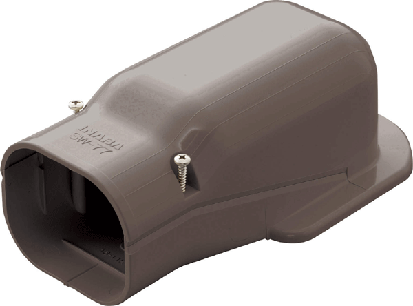 壁面取り出し用 A :83 B:66 C:110 D:205 E:77mm因幡電工　ウォールコーナー　ブラウン　茶　SDシリーズ　SW-77-B　SW77B　イナバ 2