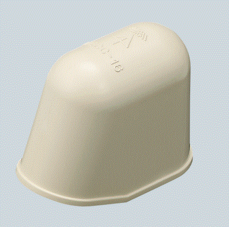 ●VE管に接着剤を塗ってはめるだけのエントランスキャップです。 　電線を穴に通す必要もネジ締めも要りません。