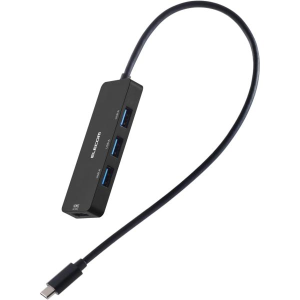 ブランド エレコム(ELECOM)色 ブラックハードウェアインターフェイス USB-CUSBポートの総数 3データ転送レート 5 ギガビット毎秒USBハブにHDMI(R)ポートをプラス。USB Type-C(TM)コネクター接続で安定動作を...