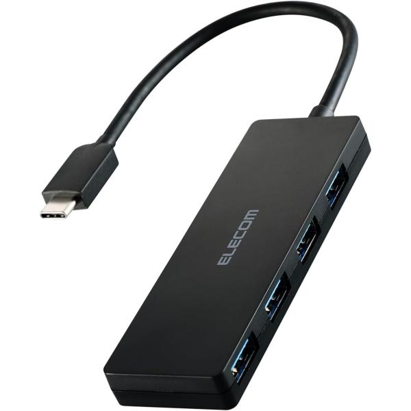 USB-Aポートを増やしてデスクまわりをすっきり。4つのUSB-Aポートを搭載した、USB Type-C(TM)接続のUSBハブです。USB 5Gbps(USB3.2(Gen1))で高速データ転送が可能です。機能を絞った薄型設計で、持ち運び...
