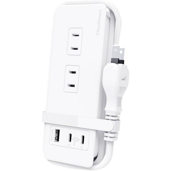最大出力：USB-C45W、USB-A:QC18W、3ポート合計35W出力リバーシブルUSB-Aポートで表も裏もどっちも充電国内/海外で使用できる100〜240V入力対応。ACコンセントは4口合計1400Wまで対応ケーブル長1m。ケーブルは...