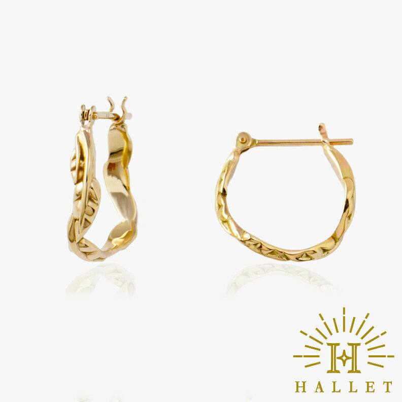 ◇願いが芽吹くフープピアス◇ 繊細で細かな葉っぱのデザインを施したフープピアス。 リーフのモチーフは成長や希望、再生を意味しており、「芽がでる」ことから願いが成就するシンボルといわれています。 大きさ、厚みともしっかりと存在感あるサイズ感で...