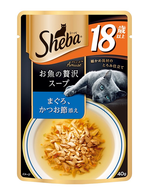 じっくり丁寧に煮込み、魚介のコクとうまみが溶け込んだこだわりの贅沢スープ。18歳以上の愛猫にも食べやすい、細かめ具材のとろみ仕立て※こちらはお取り寄せの商品のため、通常より出荷までにお時間がかかります。 3～7営業日以内の発送になります。