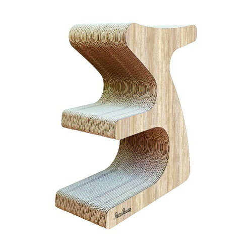 好みの置き方によりウサギやシカに変化。爪とぎは勿論、隠れ家・見晴台になり楽しさいっぱい。強化ダンボールを使用して耐荷重性がアップ。 色々な顔となり楽しさもあるスッキリした白木をイメージした木目デザイン。立てて置いた時は大きなカーブで座りなが...