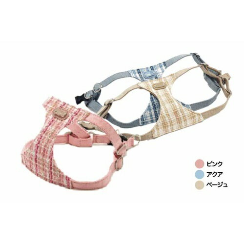 淡い色使いが魅力的なハーネス。生地の力強さが圧倒的な存在感。 淡い繊細な生地ですが、圧倒的な存在感があるハーネスです。胸回りと胴回りの両方でサイズ調整が可能です。愛犬の体型に合わせて細かくフィットさせられるため、すり抜けにくく安全にご使用い...