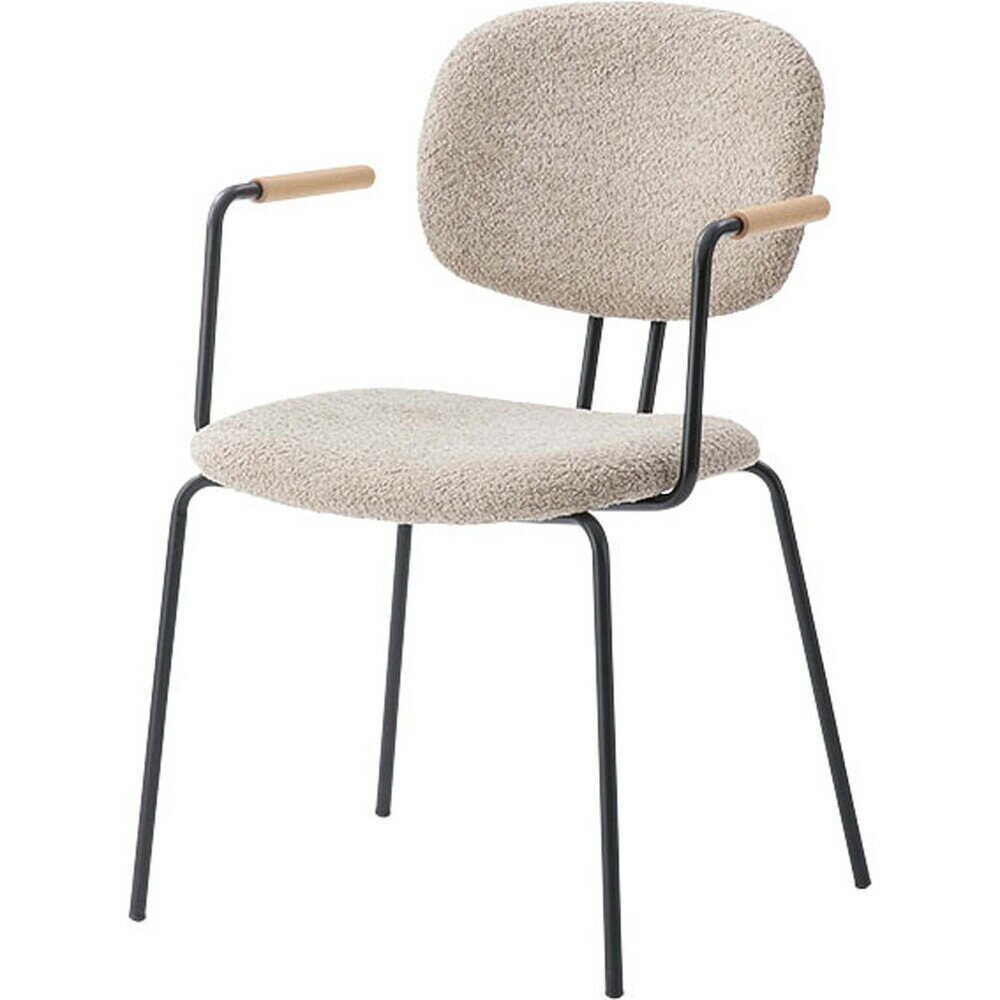 商品仕様 【サイズ】WW54×D55×H80.5×SH44.5×D54×H55cm 【商品重量】6kg 【材質】スチール（粉体塗装） 天然木（オーク） オイル仕上げ ポリエステル 【静的耐荷重】設定無し 【カラー】ベージュ 【機能】 【生産...