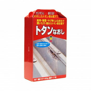 穴やひび割れで劣化している部分に付属のネットシートを貼り、専用パテで埋めるだけ。専用パテはハケ塗り又は、ローラー塗りでカンタンに補修作業ができる。専用パテは、強力な接着力と弾力ある仕上がり。表面着色は、水性塗料で自由にできる。サイズD43×...