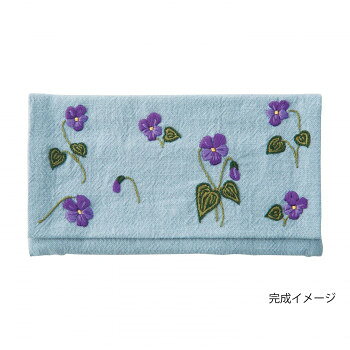 図案は布にプリント済、カンタン仕立て。花言葉を持つ6つの花たちをセレクトした、6つのフランス刺しゅうキットです。※図案は布にプリント済み用意するもの:手縫い糸、縫い針、はさみサイズ出来上がり寸法:約縦11cm×横20cm個装サイズ：23×1...