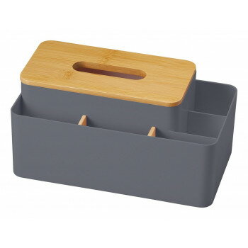 内側の底にはバネがついているため、物が取り出しやすいマルチケースです。アイテムをまとめて、卓上をすっきりと。サイズW26.5×D15×H9.5(12)cm、ティッシュケース部:W21×D11×H12cm個装サイズ：12.0×27.0×15....