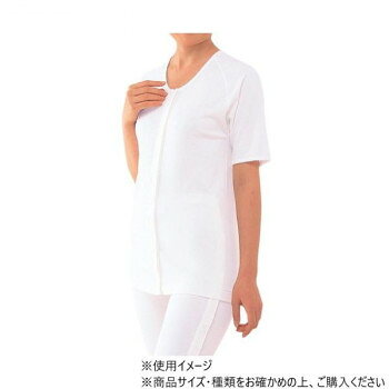 前開きのプラスチックホックが付いております。ワンタッチの肌着です。金属製のように、肌に触れても冷たくありません。サイズLL個装サイズ：26.8×21.4×1.8cm重量個装重量：160g素材・材質綿100%仕様衿・裾口:ピコレース付生産国日...