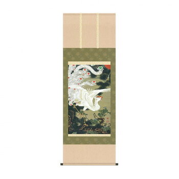 伊藤若冲の名画「老松白鳳図」の掛け軸です。※受注生産品のため、ご注文後のキャンセルはお受けできません。サイズ幅54.5×高さ約153cm個装サイズ：14×70×10cm重量個装重量：400g素材・材質本紙:新絹本仕様作家名:伊藤若冲洛彩緞子...