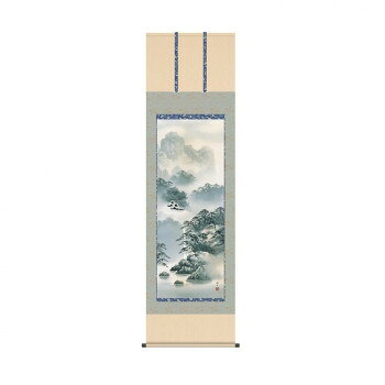 墨の濃淡だけで深山幽谷の湖畔の一景を見事に描き表した逸品。雄渾の筆づかいが枯淡の趣を重厚壮大に醸し出し雄大な世界をあらわした逸品です。※受注生産品のため、ご注文後のキャンセルはお受けできません。サイズ幅54.5×高さ約190cm個装サイズ：...