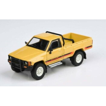PARAGONのトヨタハイラックスシングルキャブ1984イエローRHD模型です。サイズ個装サイズ：5.5×12.0×4.5cm重量個装重量：110g素材・材質ダイキャスト他仕様スケール:1/64生産国中国トヨタハイラックス模型