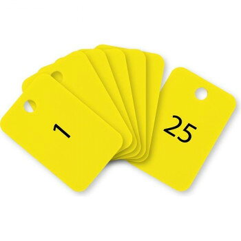 25番単位で購入できます。収納ケースとしてお使いいただける樹脂製のケース。サイズW40×D60×H2.7mm個装サイズ：7×8×5cm重量6.6g個装重量：191g素材・材質再生樹脂セット内容1〜25番(25枚)、樹脂製のケース生産国日本ス...