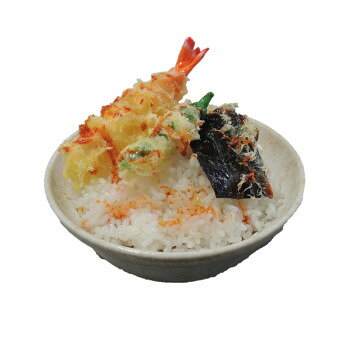 天丼の食品サンプルです。サイズ縦16×横16×高さ12cm個装サイズ：20×23×12cm重量660g個装重量：660g素材・材質軟質塩化ビニール生産国日本食品サンプル